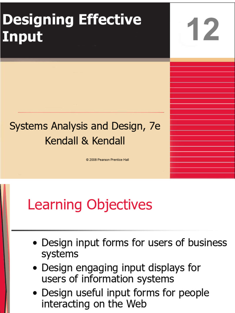 Kendall7e - ch12 - Designing Effective Input | PDF