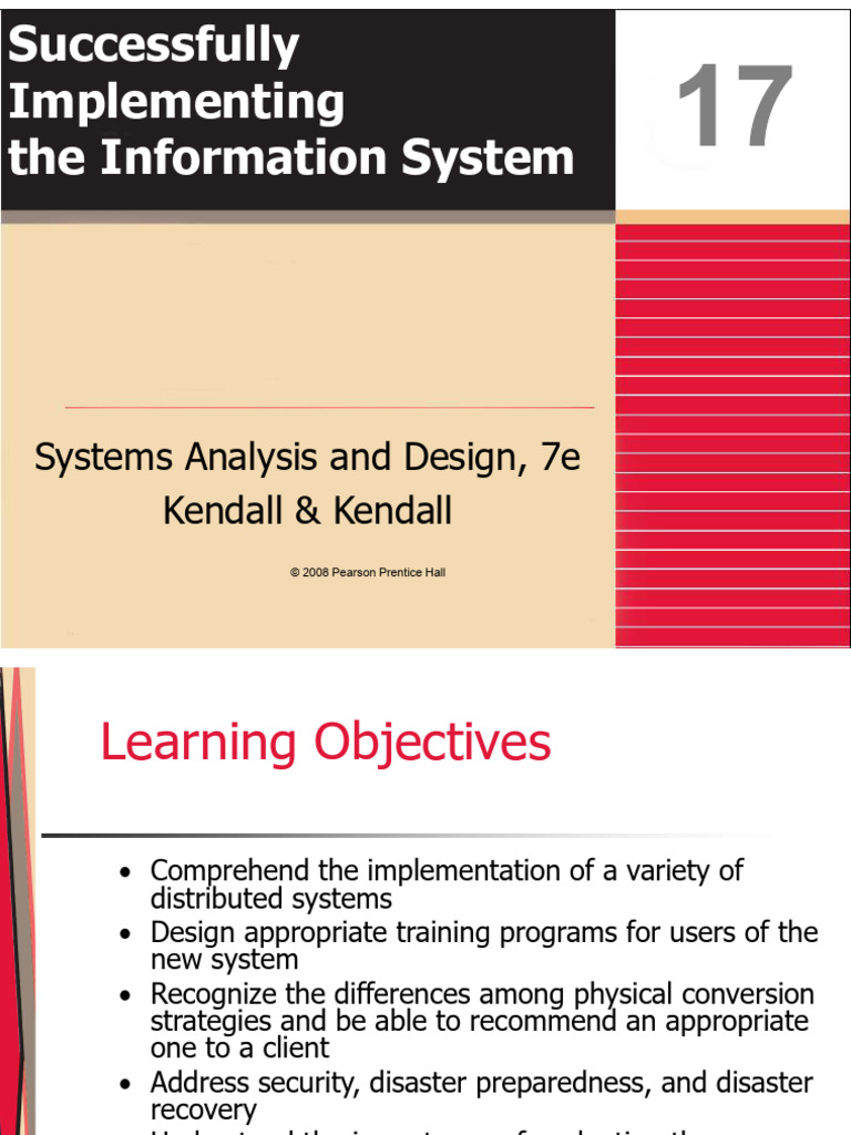 Kendall7e - ch17 - Successfully Implementing The Information System | PDF