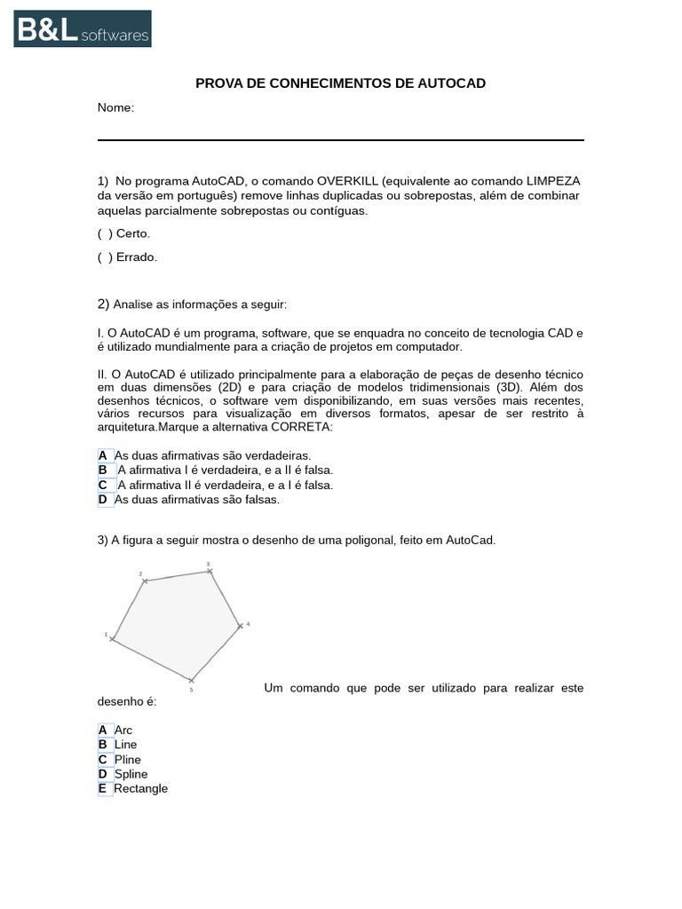 Prova Autocad Atual | PDF