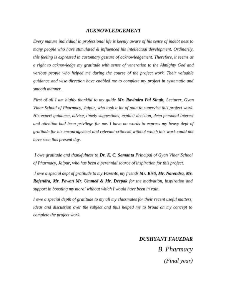 ACKNOWLEDGEMENT | PDF