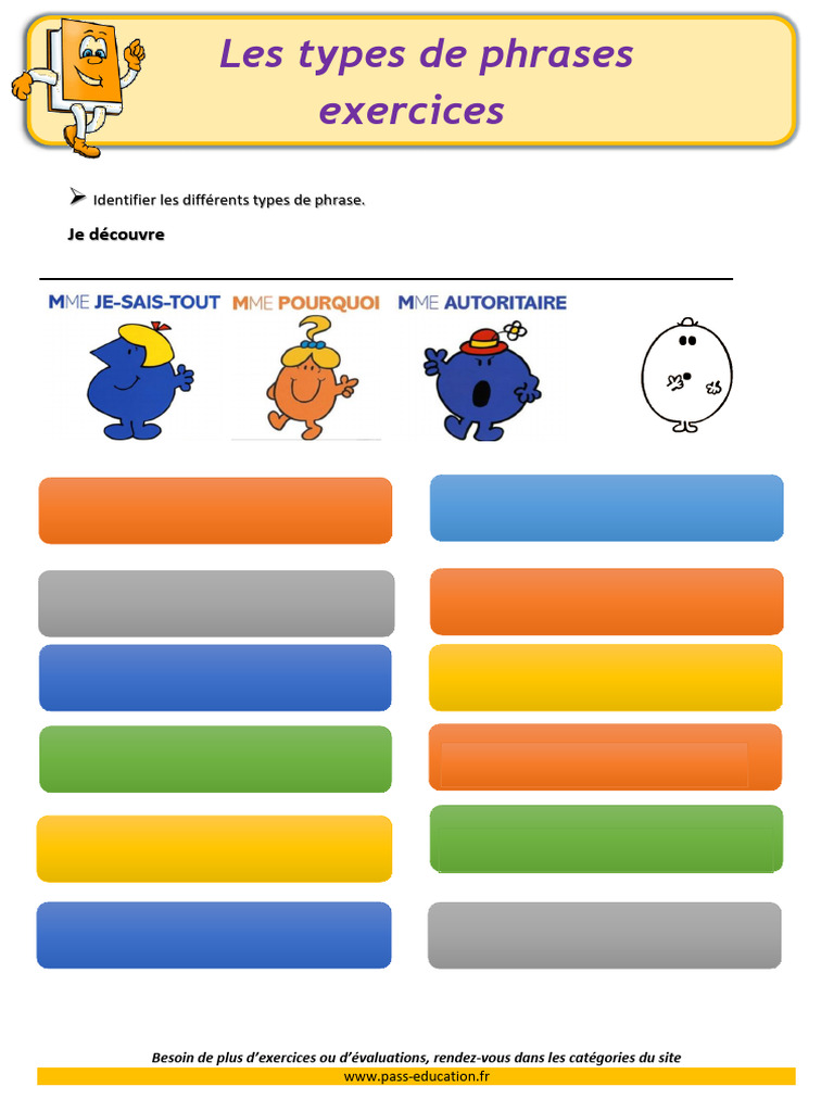 Types de Phrases CE2 Exercices | PDF