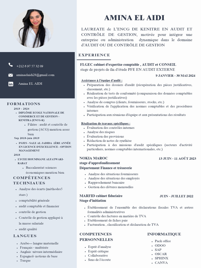 Amina El Aidiii CV | PDF