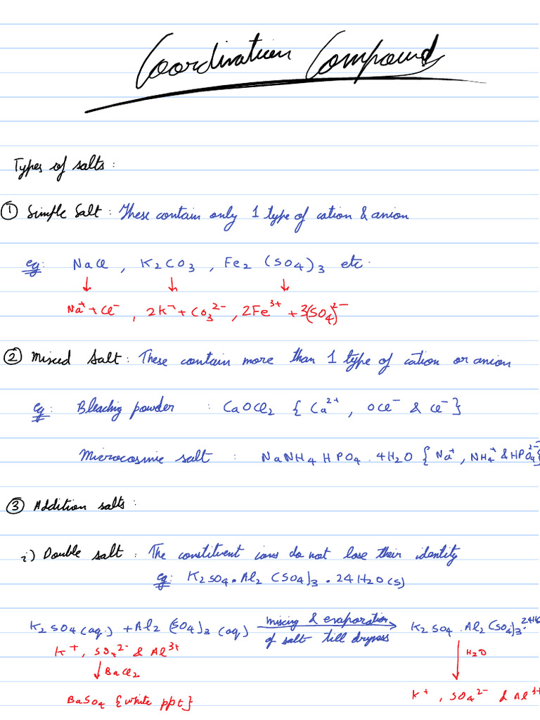 Coordination Compounds 270824 | PDF