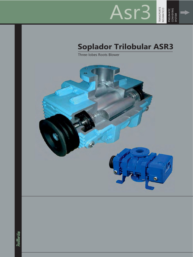 Soplador Trilobular Tipo Roots Asr3 | PDF