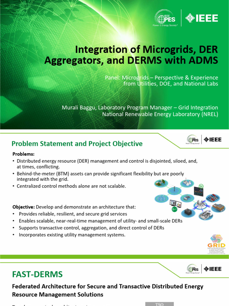 Integration of Microgrids, DER Aggregators, and DERMS With ADMS | PDF
