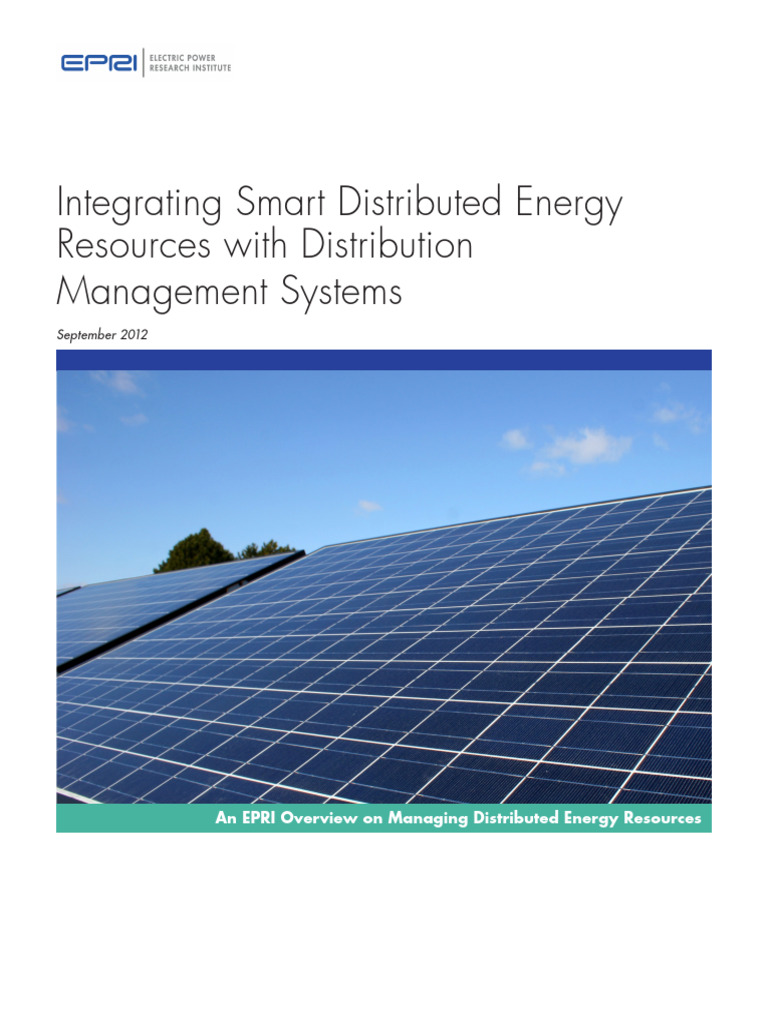 Integrating Smart Distributed Energy Resources With Distribution Management Systems | PDF