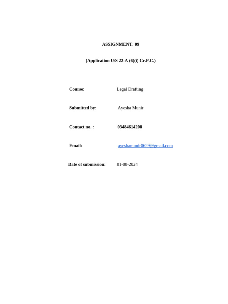 Law Wits Assignment No.9 | PDF