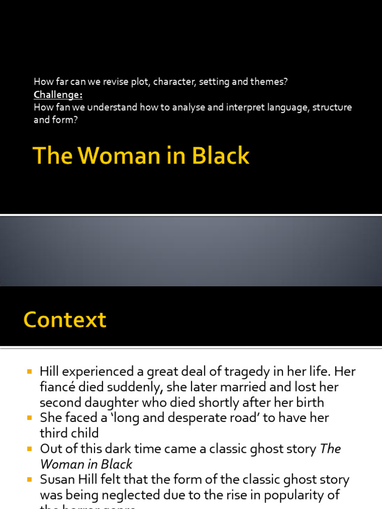 The Woman in Black Lecture | PDF