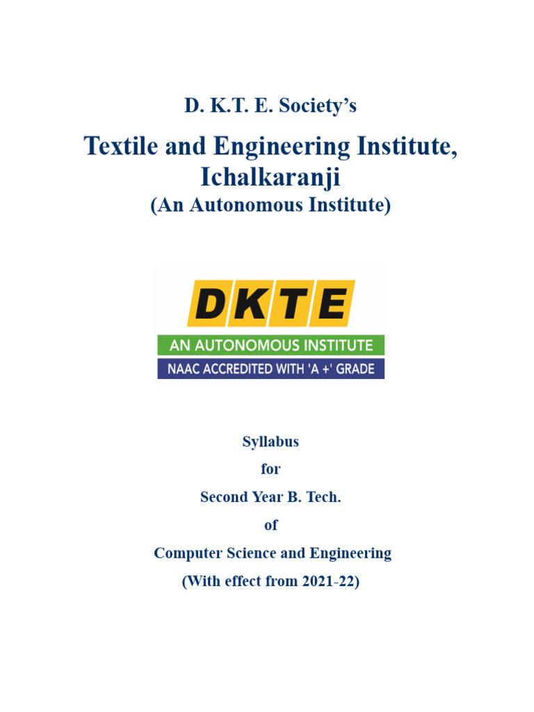 Revised SY CSE Structure and Syllabus 2021-22 | PDF