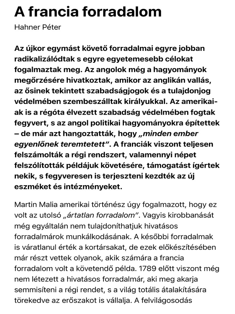 A Francia Forradalom | PDF