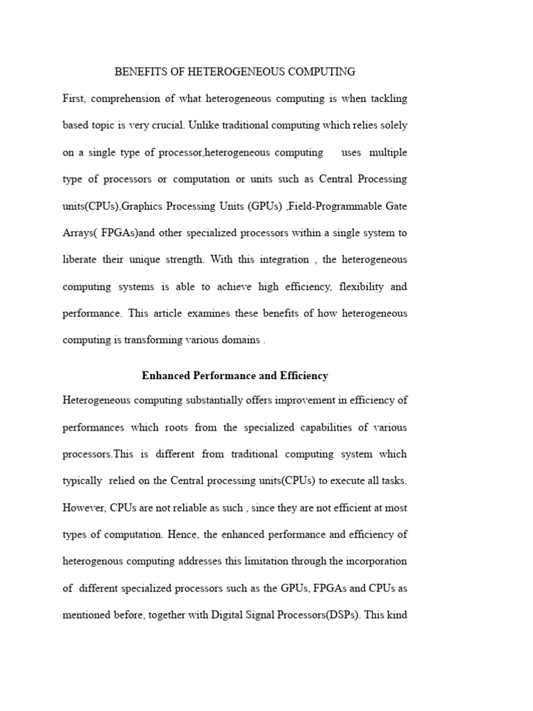 Advantages Of Heterogenous Computing Pdf 