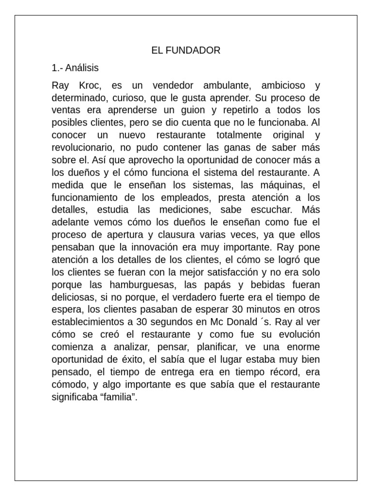 El Fundador | PDF