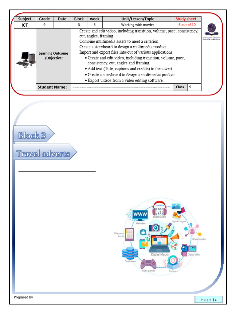 G9 - Block 3 - Week 3 - WS6 - Working With Movies | PDF