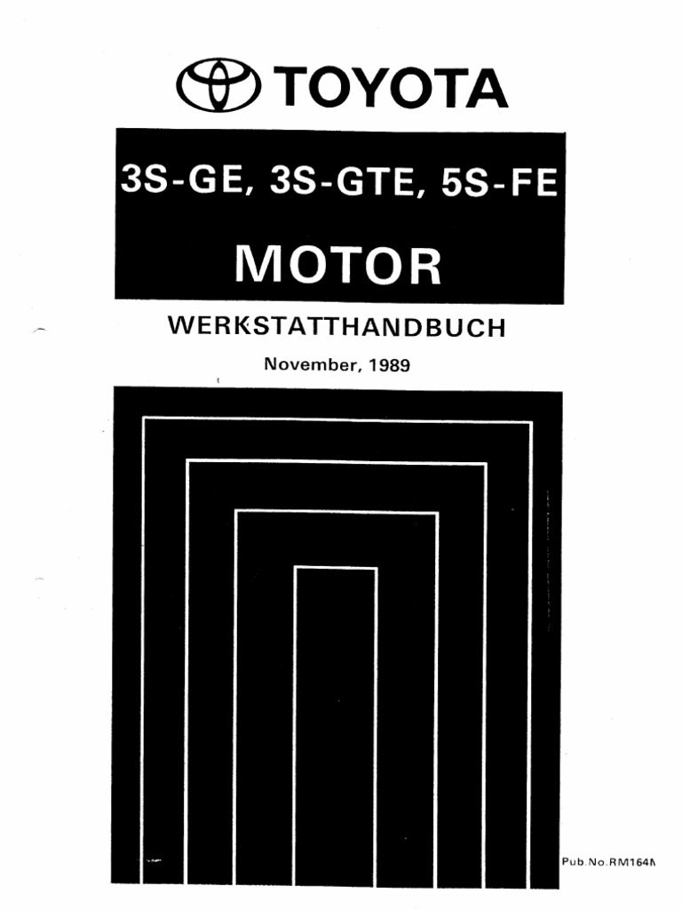 Werstatthandbuch Motor 3SGE 3SGTE 5SFE | PDF