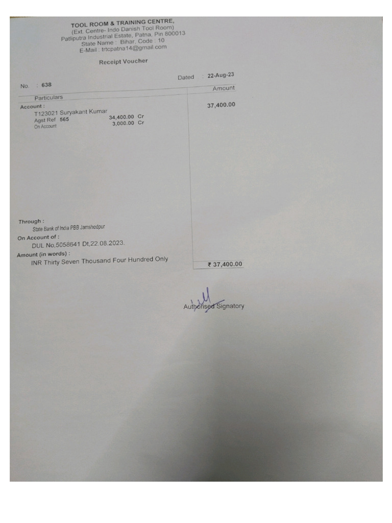 Suryakant Kumar Fee Receipt Sem 1st and Sem 2nd | PDF