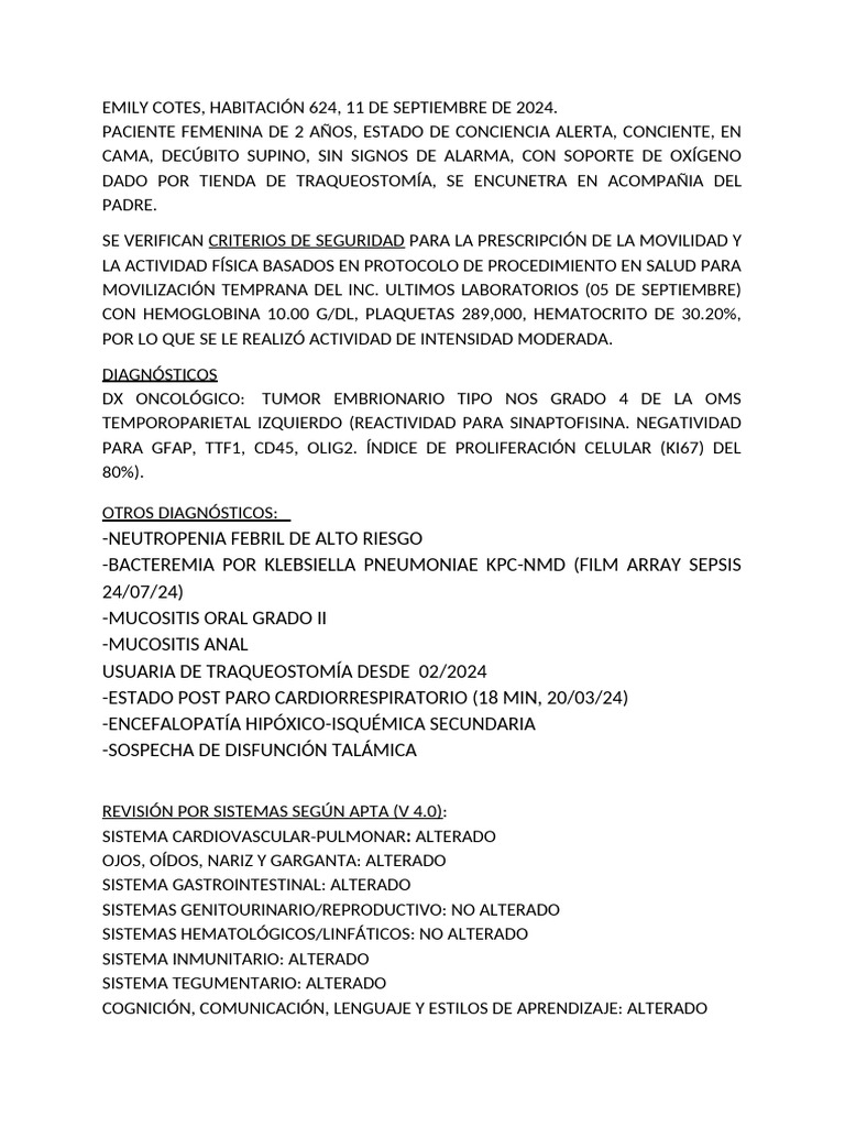 Emily Cortes 11 de Septiembre | PDF | Medicina CLINICA | Especialidades ...