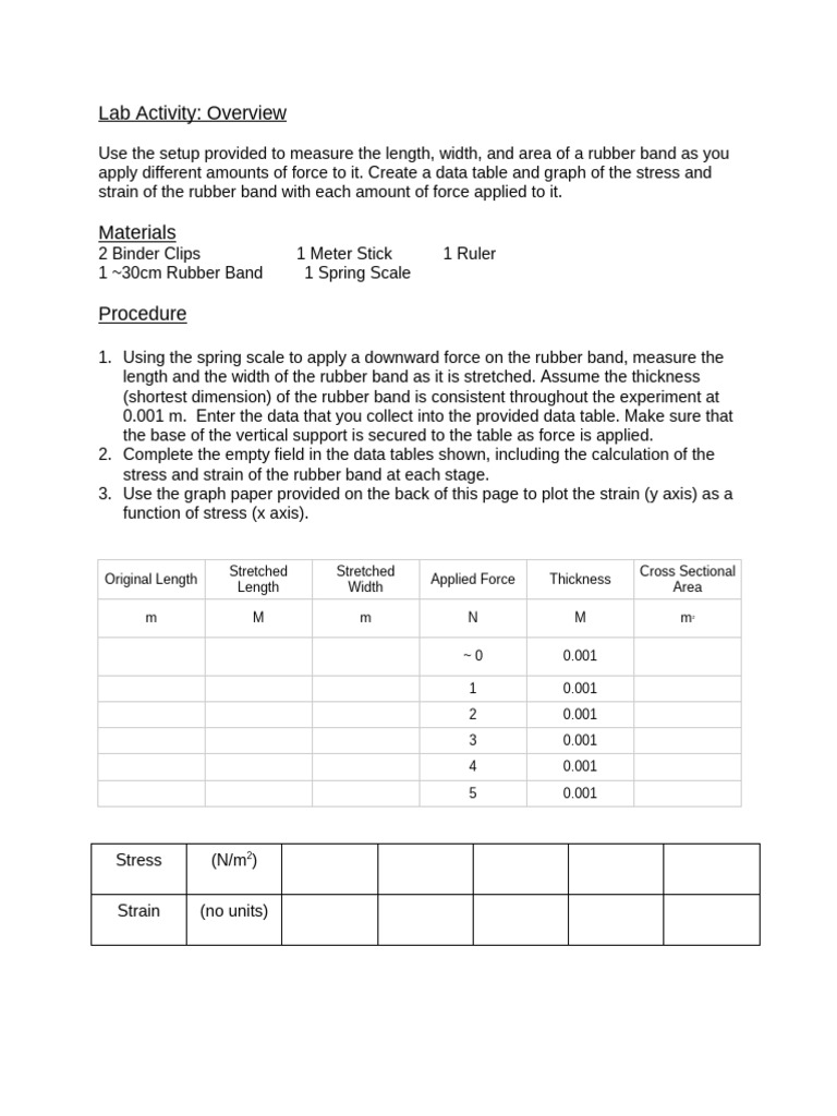 Materials Science Lab Activity | PDF