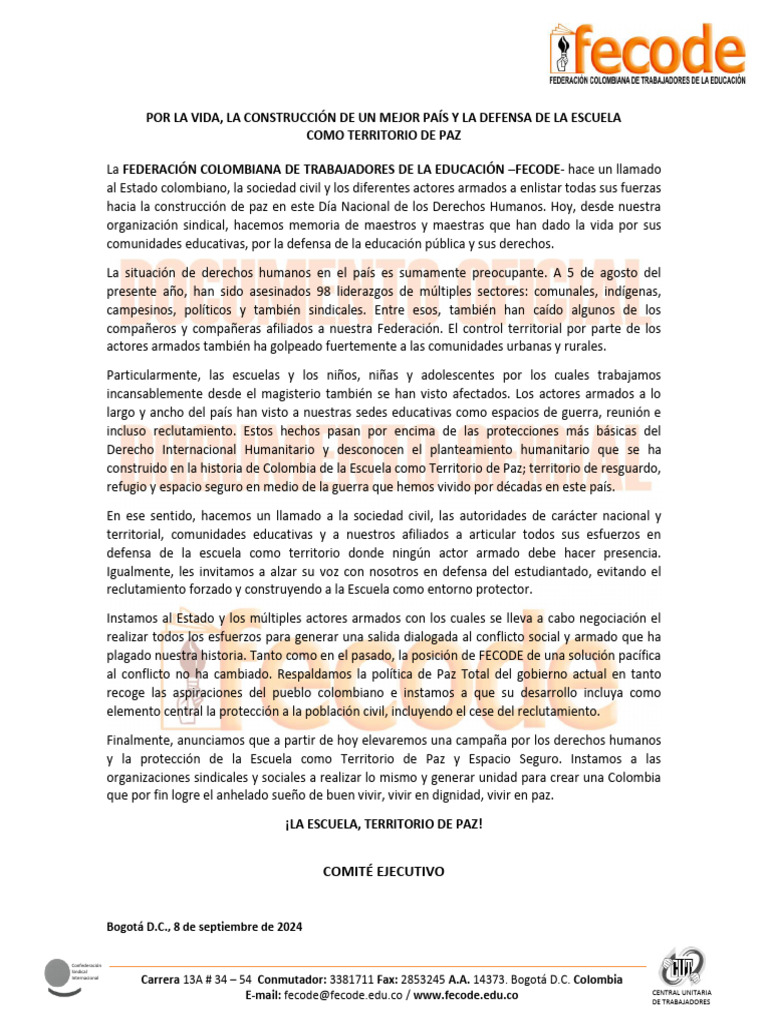 Comunicado 1 | PDF