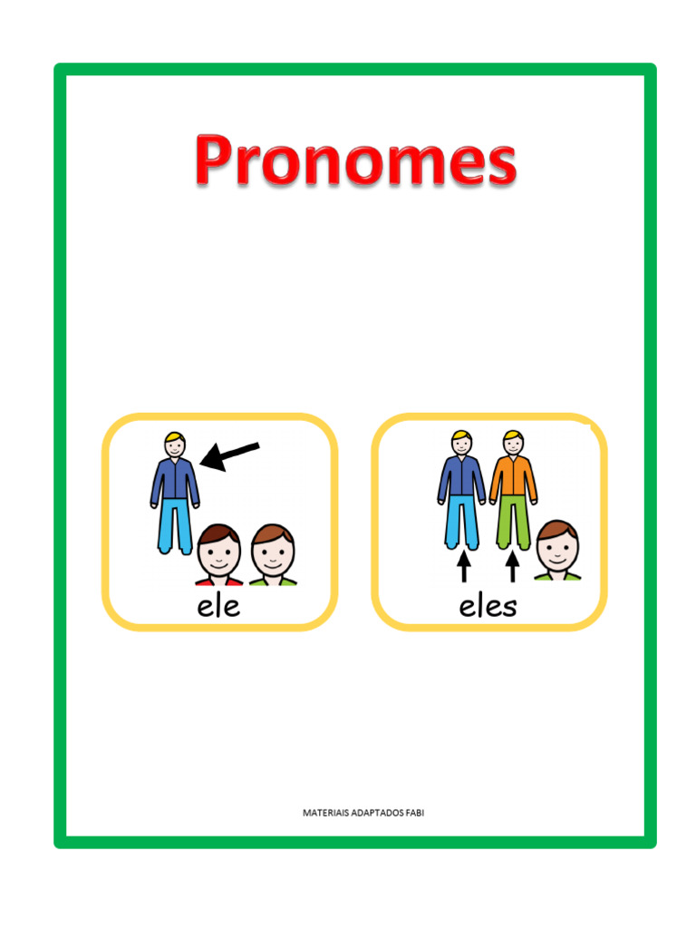 Core Words - Pronomes Ele, Eles | PDF