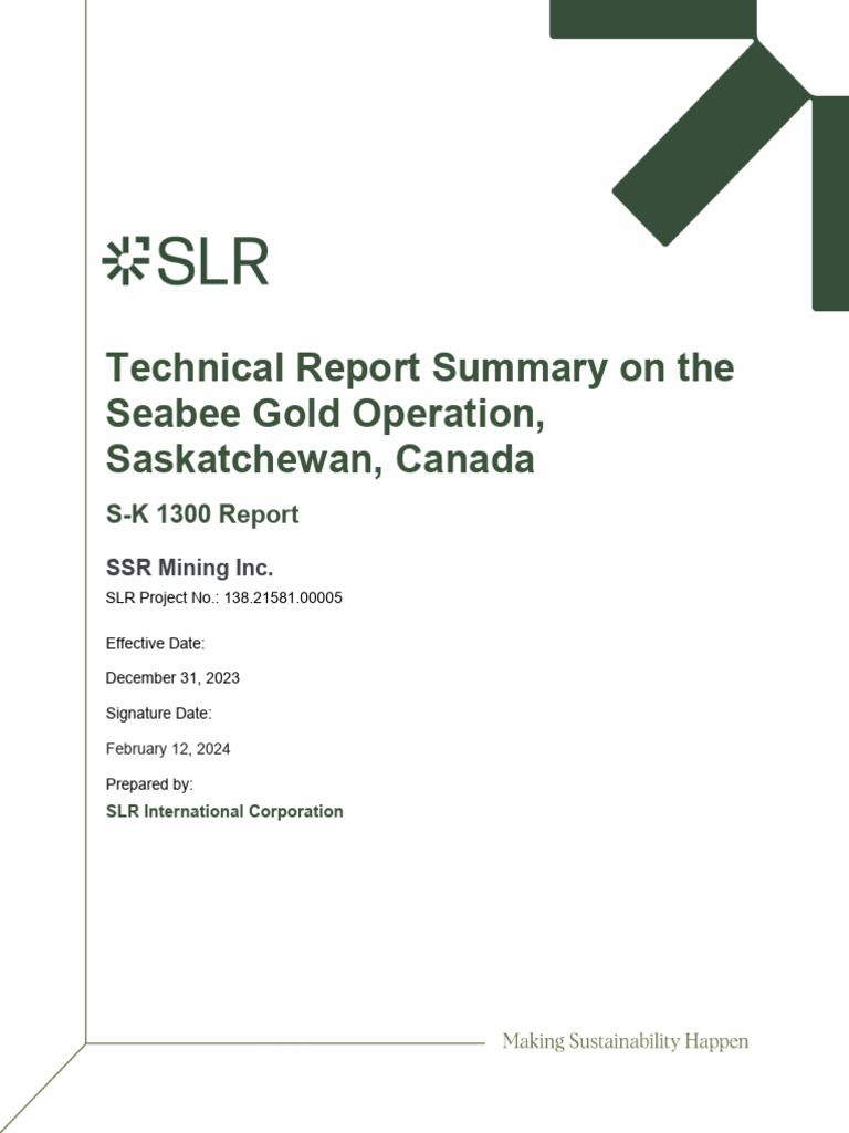 SLR SSR Mining Seabee Trs Final Feb 12 2024 | PDF