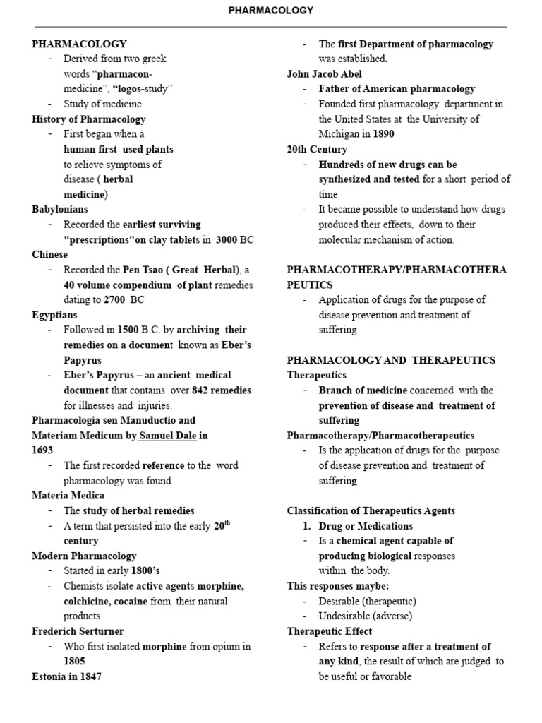 Pharma 1ST Sem | PDF
