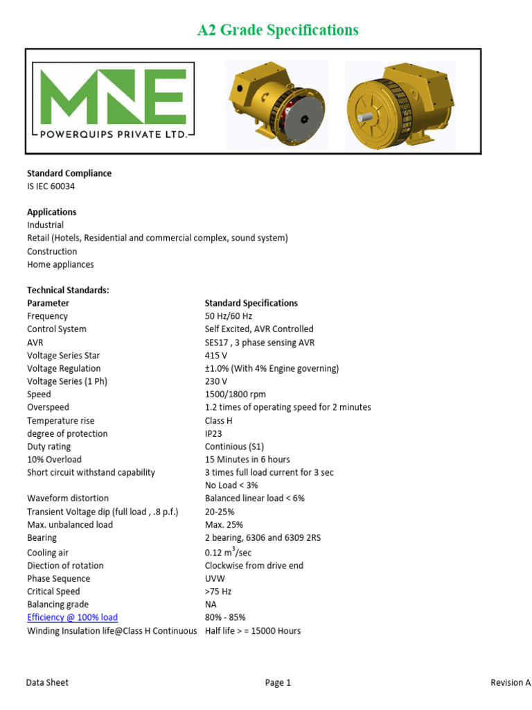 MNE A2 Grade Specification 1 | PDF