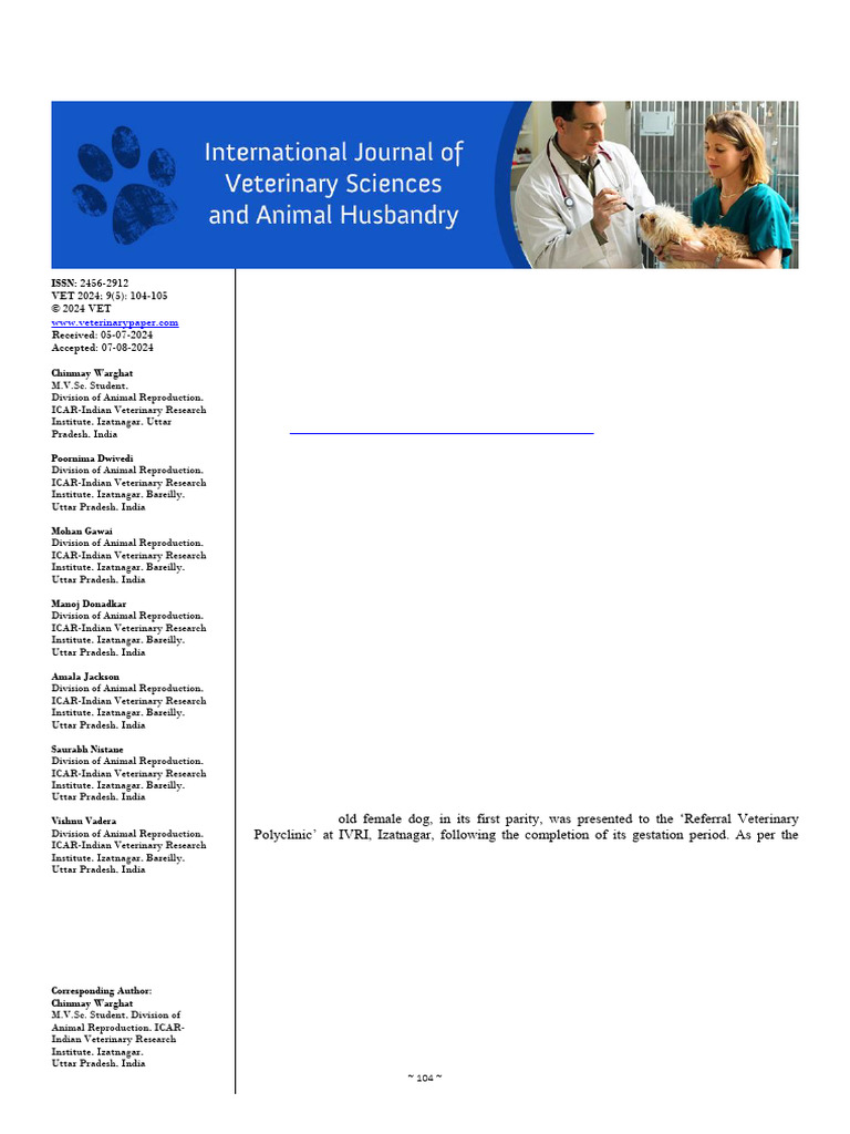 Fetal Mummification in Canine: Case Study | PDF | Fetus | Uterus