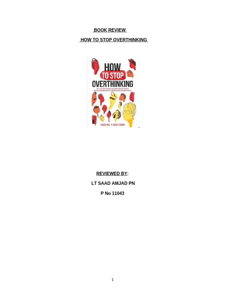 How to Stop Overthinking: Book Review | PDF | Thought | Mindfulness