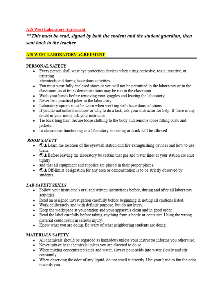 AIS West Laboratory Agreement | PDF