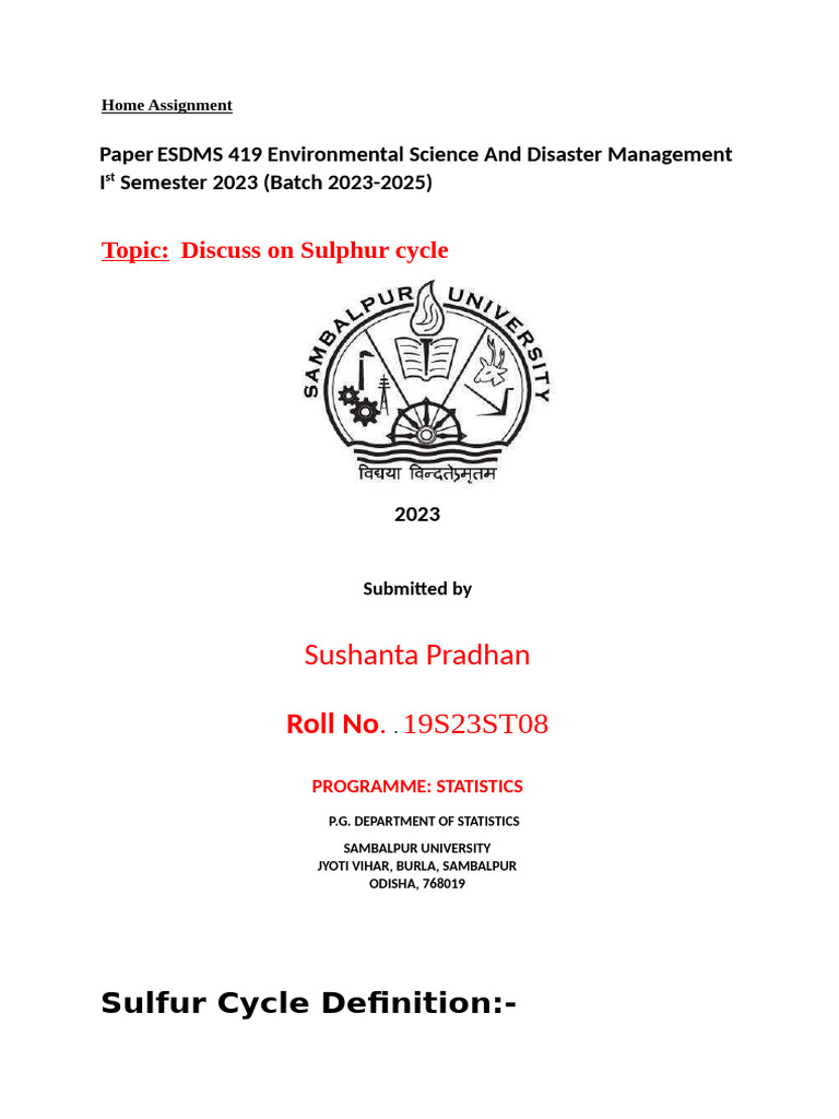 Evs Assignment | PDF