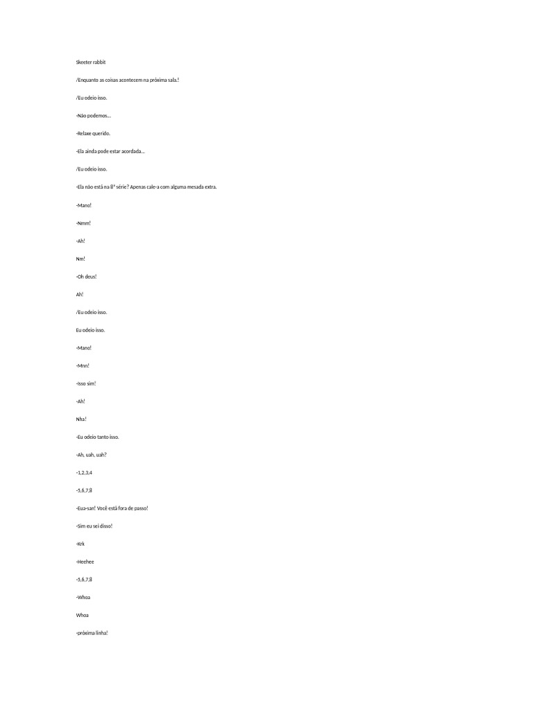 Skeeter Rabbit Capítulo 1 | PDF