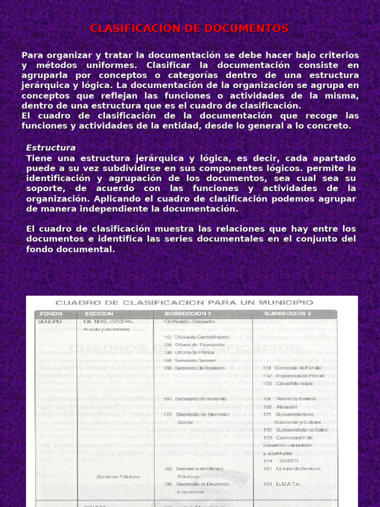 Clasificacion de Documentos | PDF
