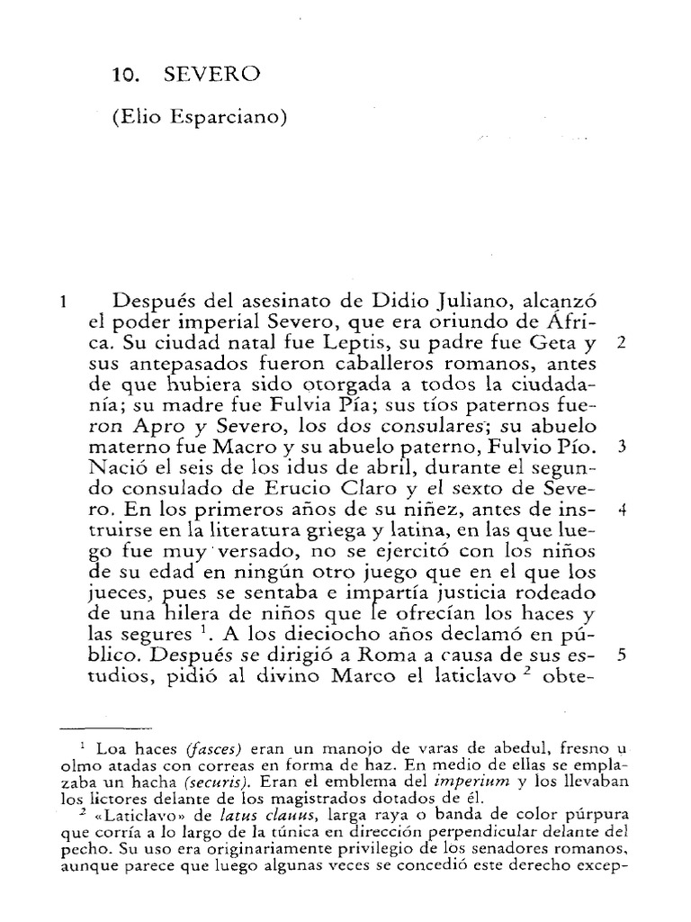 Septimio Severo Por Historia Augusta | PDF