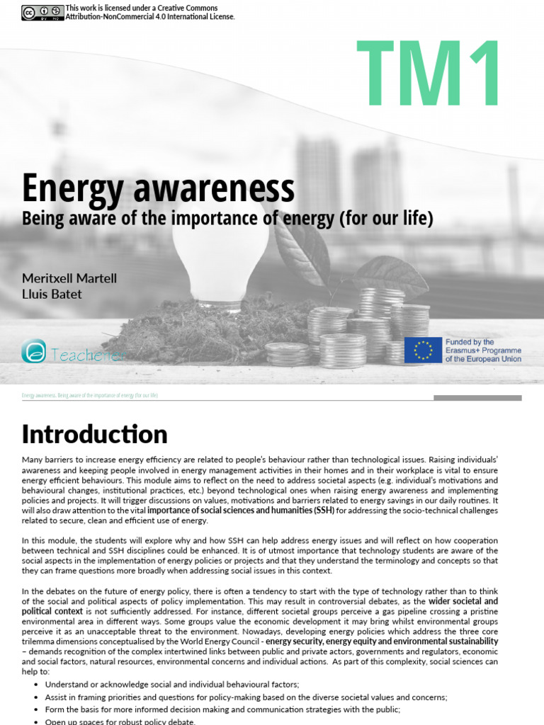 Energy Awareness | PDF