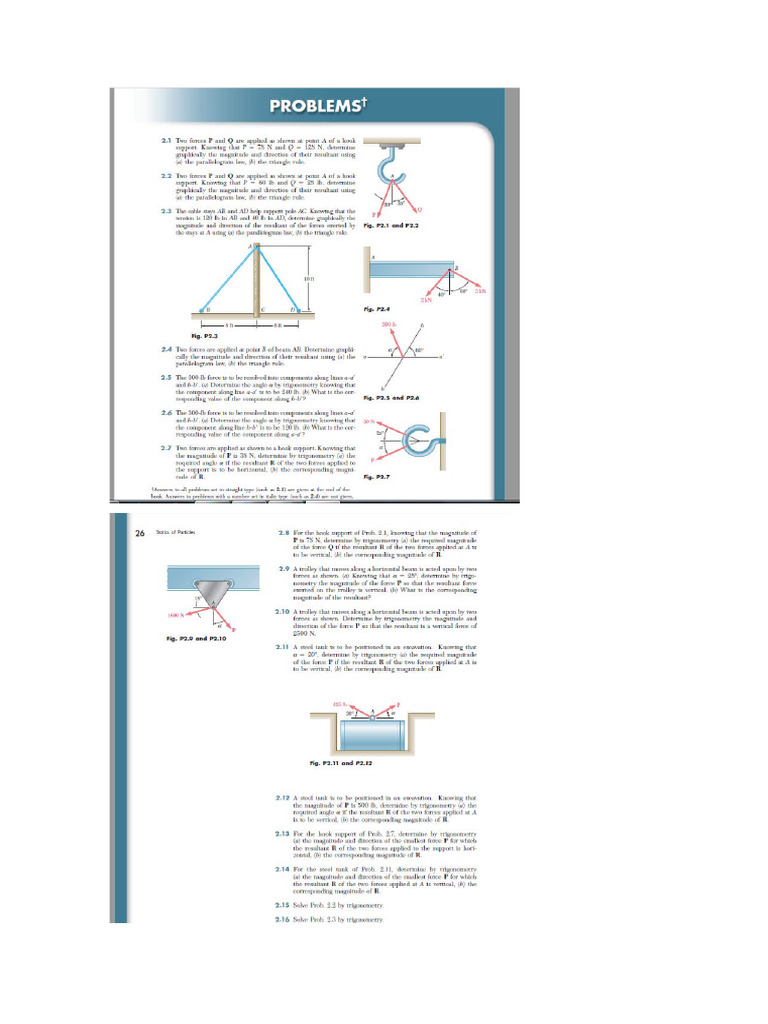 U1 Statics Problems | PDF