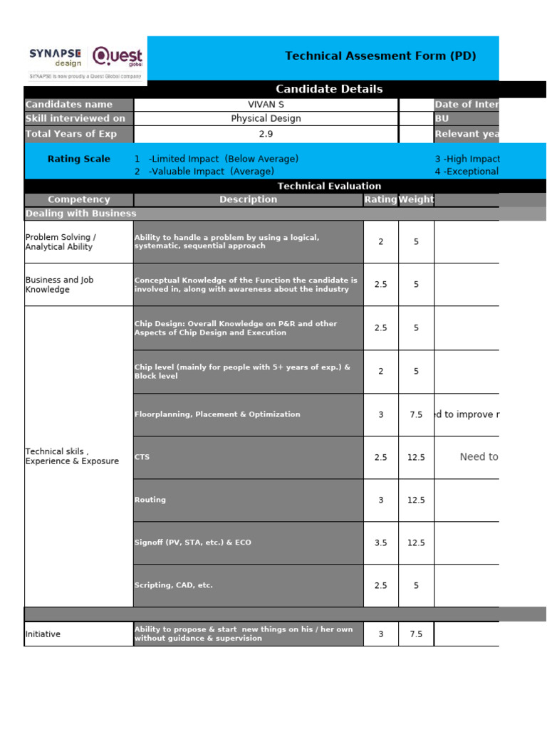 PD-Assesment Form | PDF