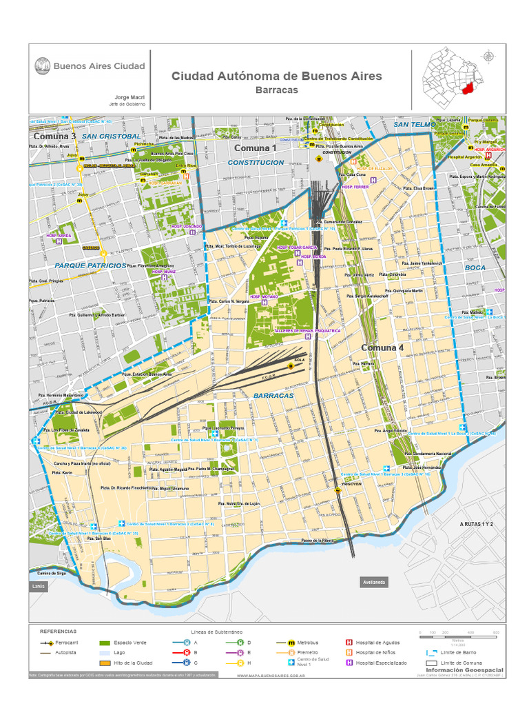 MAPA CIUDAD DE BUENOS AIRES - BARRIO A3_Barracas_0 | PDF