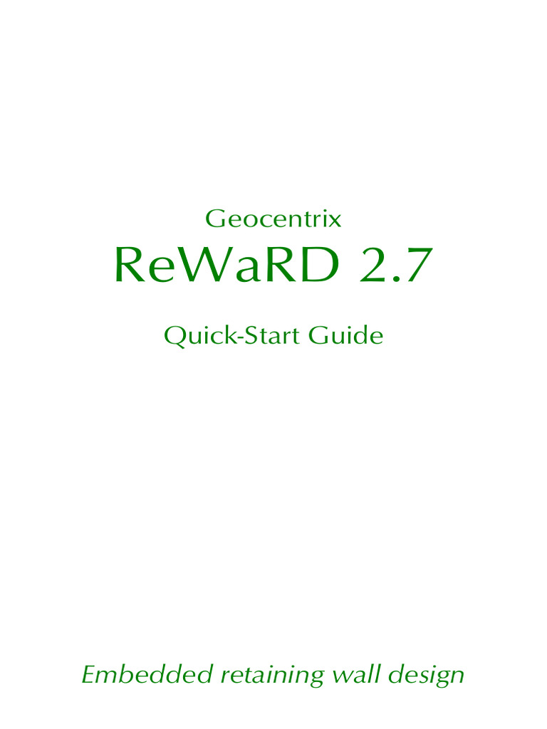 ReWaRD 2 Quick-Start Guide | PDF