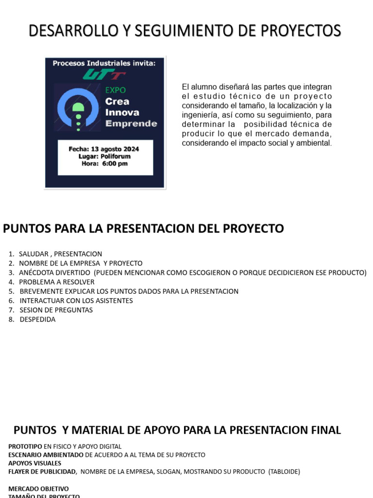 Presentacion Final Proyectos | PDF