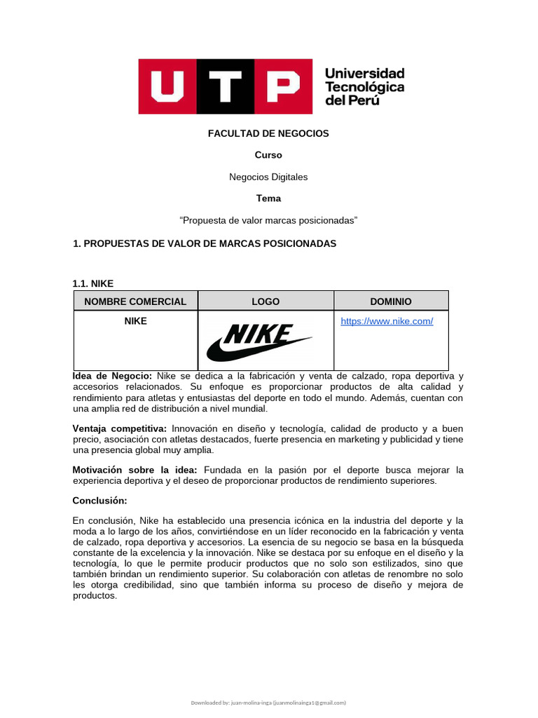 Propuesta de Valor Marcas Posicionadas (PA) | PDF