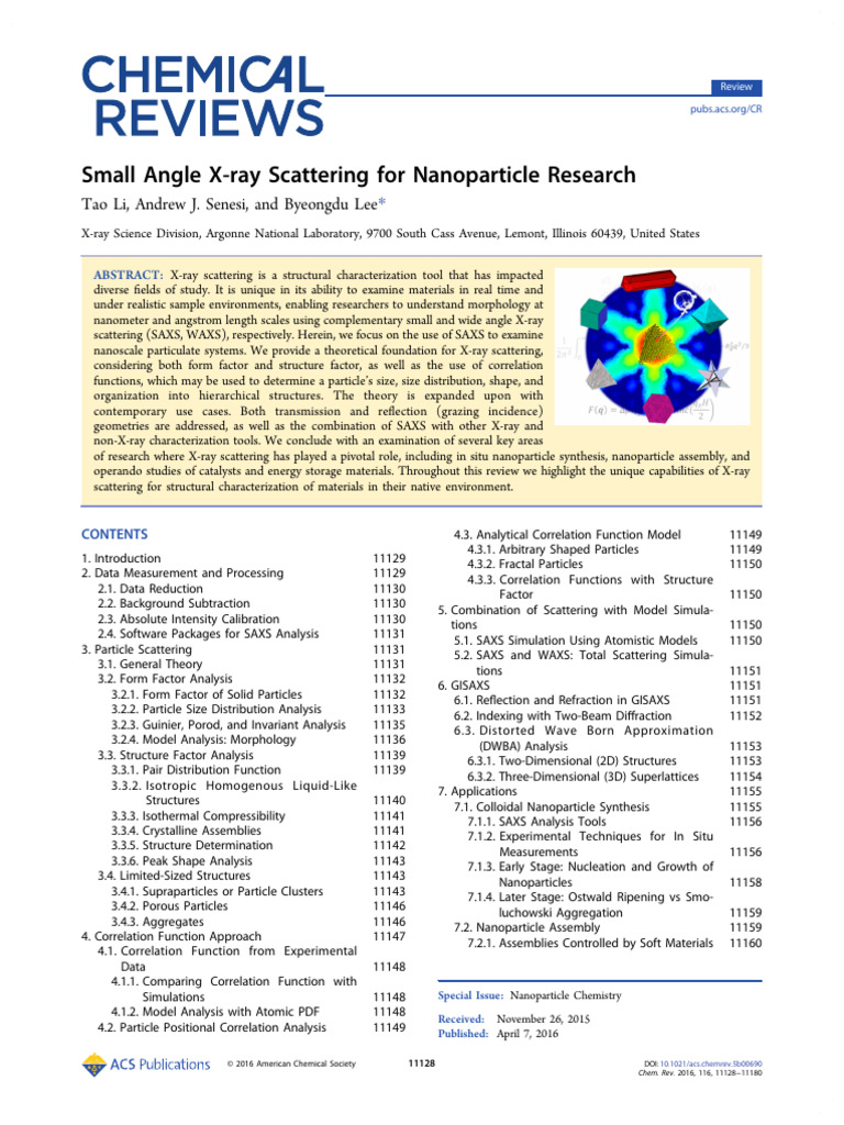 SAXS Nanoparticles Research | PDF | Nanoparticle | Transmission ...