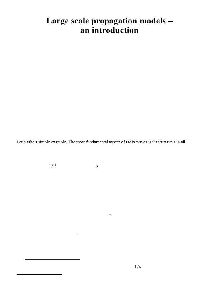 1-Large scale propagation models | PDF
