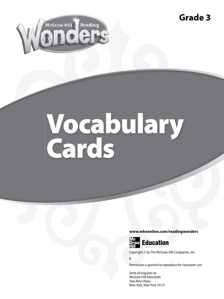 Vocabulary cards | PDF