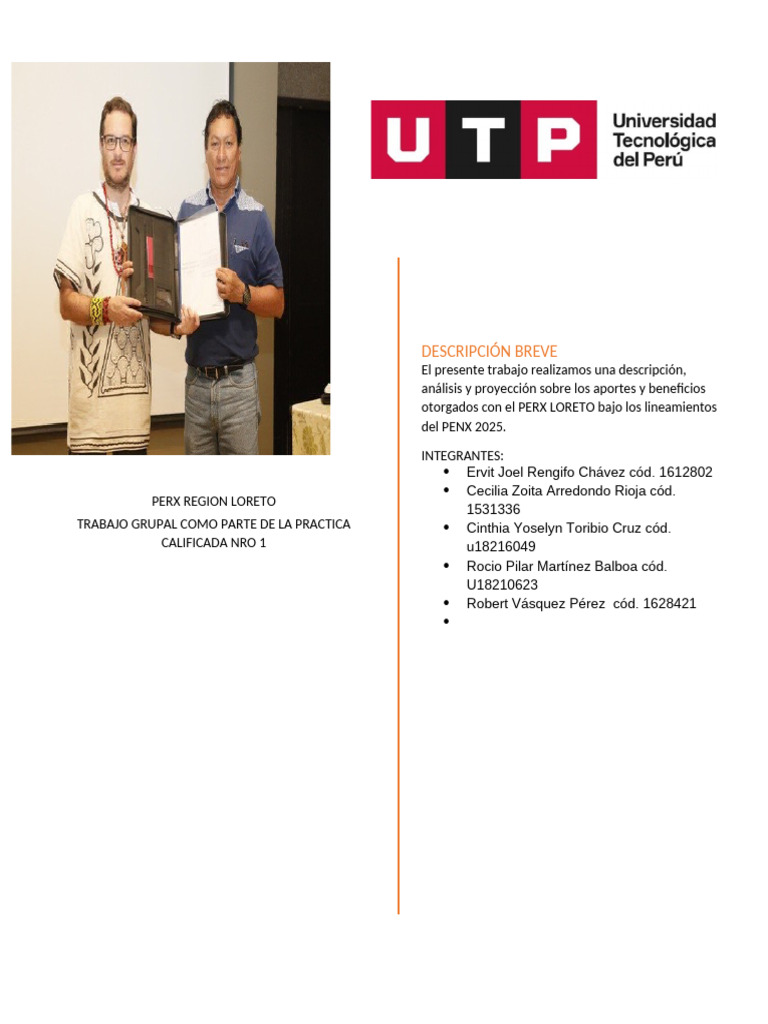 Perx Loreto-Grupo5-Pc1 | PDF