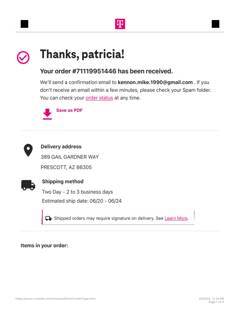 Finish - Checkout - T-Mobile | PDF | T Mobile Us | Roaming