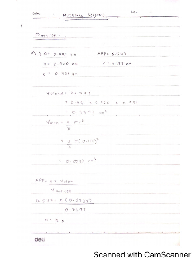 Material Science Assignment AA230591 | PDF