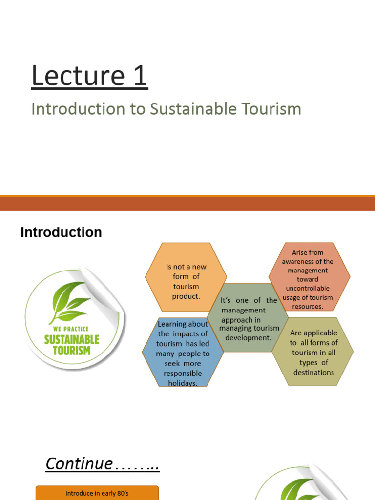 Lecture-1 Introduction To Sustainable Tourism | PDF