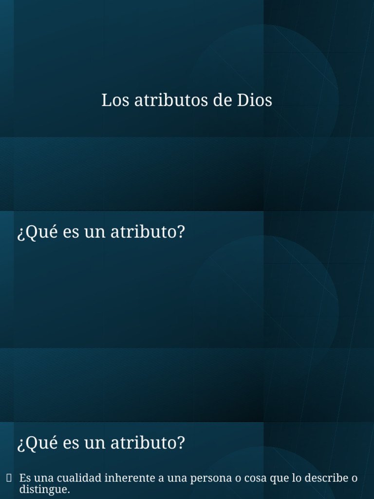 Los Atributos de Dios | PDF