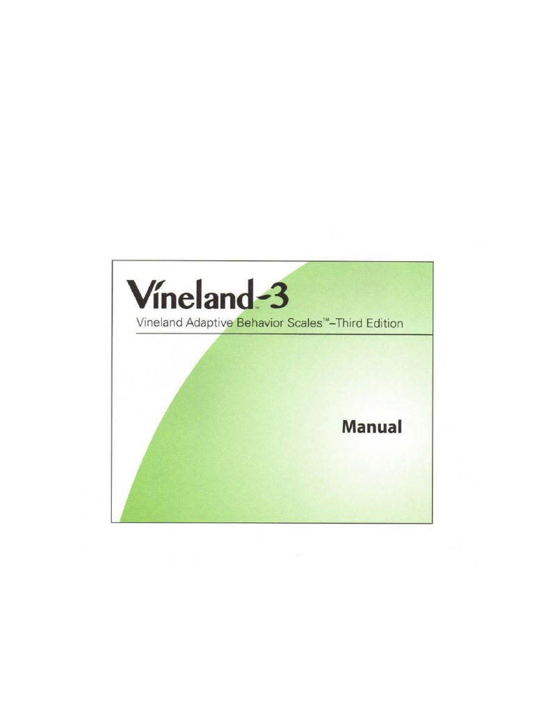 Manual Vineland 3 PDF | PDF