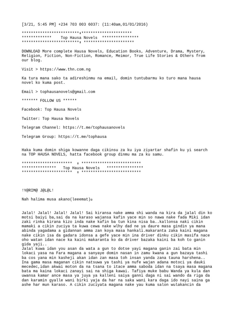 Yarima Jalal (WWW - Thn.com - NG) | PDF